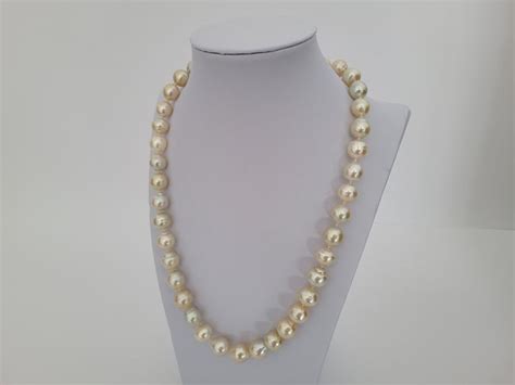 Oro Collana Perle Mari Del Sud 10 12 Mm Catawiki