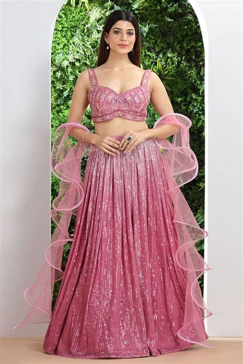 Surreal Pink Colored Designer Lehenga Choli