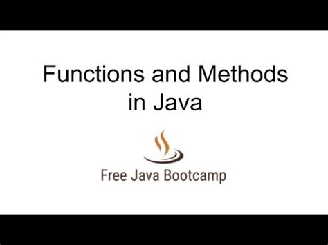 W04 Functions And Methods In Java YouTube