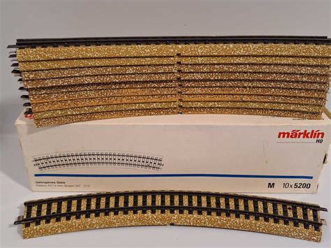 Märklin H0 5200 Gebogene Gleisstücke 10 Stück Eisenbahn Modellbau OVP