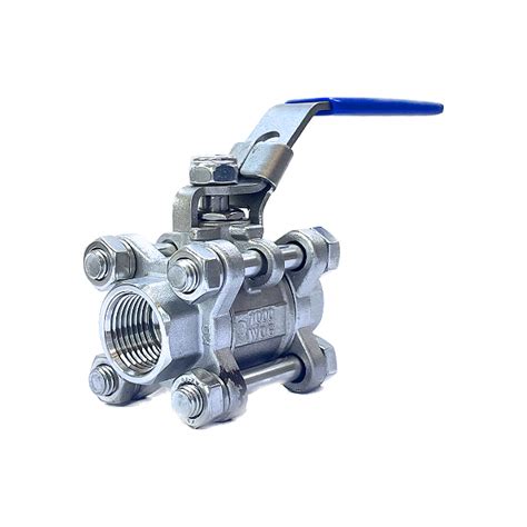 Válvula Tripartida Esfera 1 2 BSP Aço Inox 304 Vedação PTFE