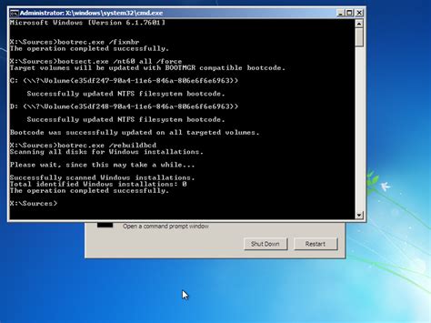 Fixing The Windows Bootloader Via The Setup Dvd