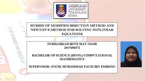 hybrid of modified bisection method and newtons method