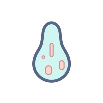 Small Pear With An Outline In Cartoon Style Vector Blob Lineal Icon