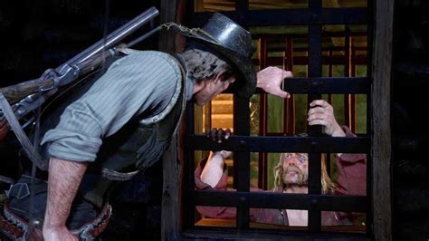 Red Dead Redemption 2 Arthur Gets Micah Out Of Jail Blessed Are The