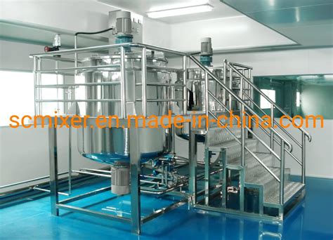 Liquid Emulsifying Homogenizer Tank Electric Steam Heating Mixer