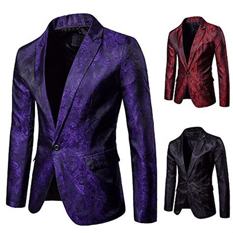 Battnot Herren Anzug Fashion Slim Fit Muster Jacke Charme Männer