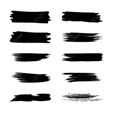 Grunge Brush Strokes Vector PNG Images Black Grunge Paint Brush Stroke