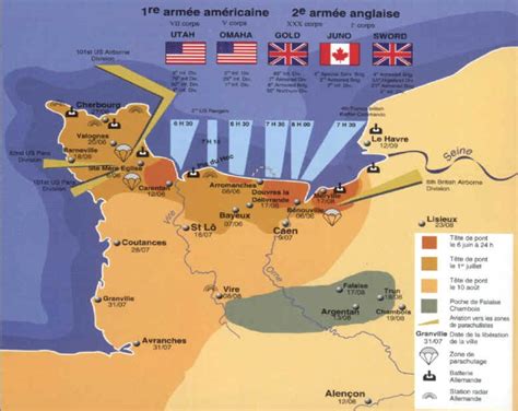 Normandy Operations By Country Map