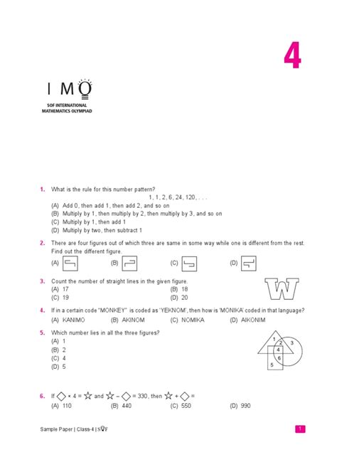 imo pp class 4 pdf combinatorics mathematical concepts