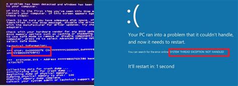 System Thread Exception Not Handled On Blue Screen What It Is How
