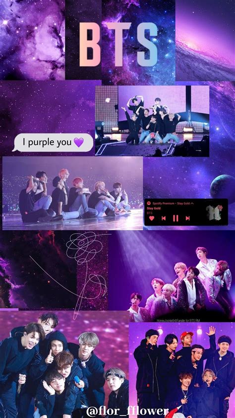 Ungu Bts Ot7 Purple Aesthetic Wallpaper Pic Potatos