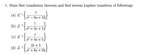 solved state first translation theorem and find inverse