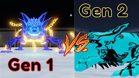 Gen 1 Vs Gen 2 Tailed Beast Comparison Shindo Life Roblox YouTube