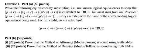 solved exercise 1 part a [50 points prove the following