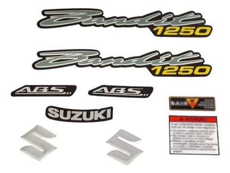 Kit Jogo Faixa Emblema Adesivo Suzuki Bandit 1250 2010 Cor Padrão