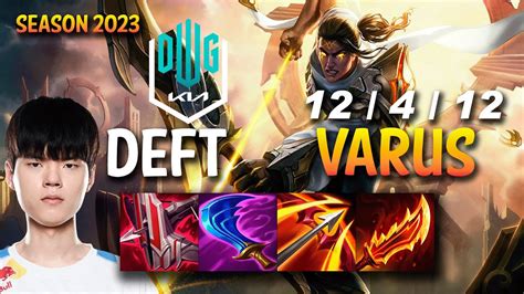DK Deft VARUS Vs SAMIRA ADC KR Ranked YouTube