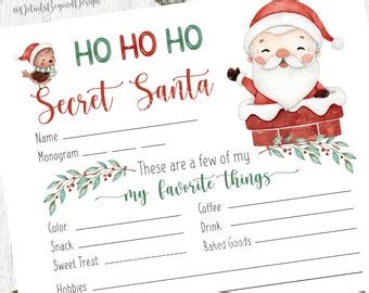 Secret Santa These Are A Few Of My Favorite Things Etsy