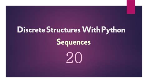 20 discrete structures with python sequences explicit formula example3 youtube