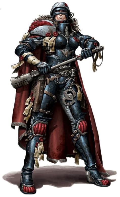 Female Adeptus Arbites With A Power Maul Warhammer 40k Warhammer 40k Artwork Warhammer