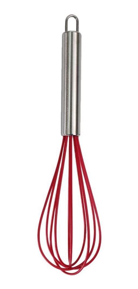 Batedor Manual De Ovos Fue Cozinha Silicone E Cabo Aço Inox