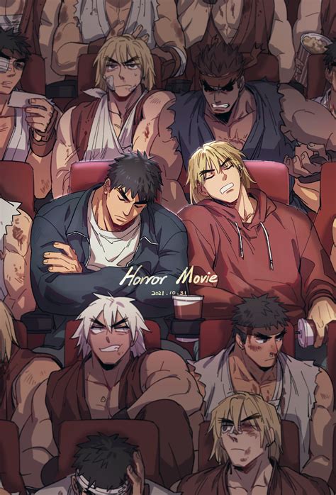 Ryu Ken Masters Evil Ryu And Violent Ken Street Fighter Drawn By