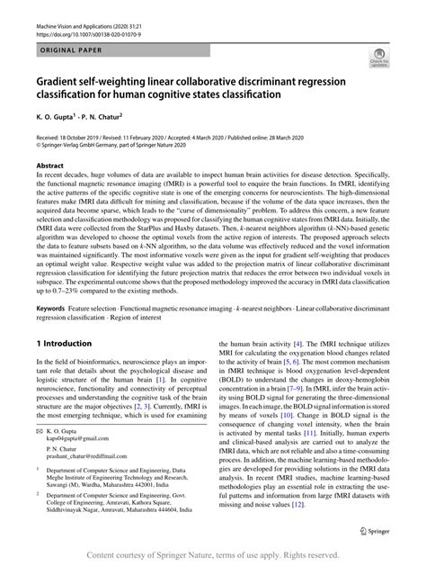 gradient self weighting linear collaborative discriminant regression classification for human