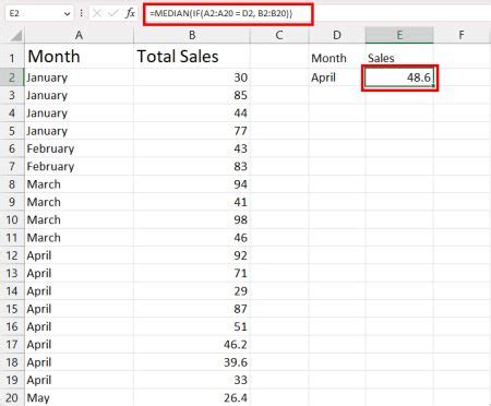 How To Calculate Median In Excel