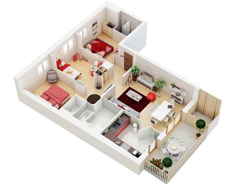 25 Three Bedroom House Apartment Floor Plans