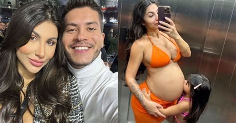 Jheny Santucci da detalhes de como é relação a filha de Arthur Aguiar