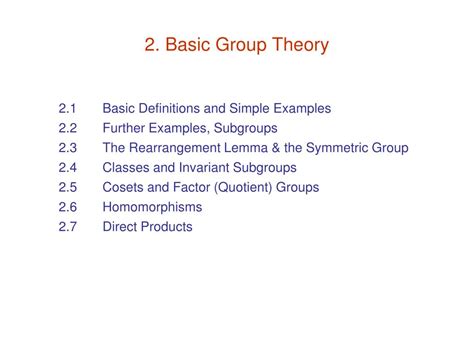 ppt 2 basic group theory powerpoint presentation free download id 1230039