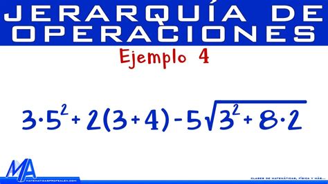 Jerarquía de las operaciones Ejemplo 4 YouTube