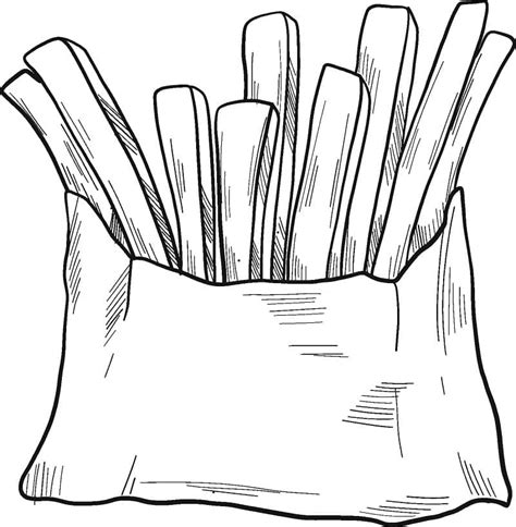 Coloriage Dessin de Frites télécharger et imprimer gratuit sur