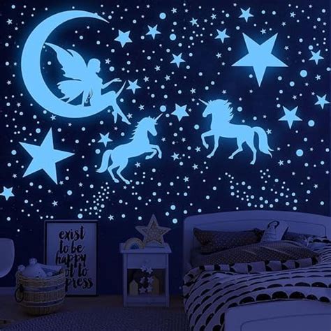 Glow In The Dark Stars Stickers For Ceiling Adhesive 200pcs 3D Glowing