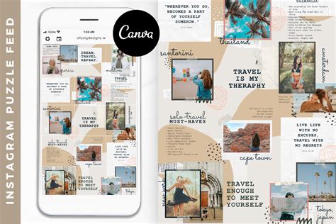 Canva Instagram Puzzle Feed Templates Graphic By Oh July Creative Fabrica