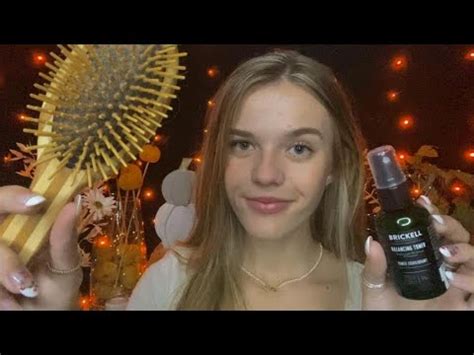 ASMR Pampering You To Sleep Skincare Hair Brushing Nail Care