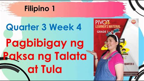 Pagsulat Ng Talata Worksheet For Grade 3