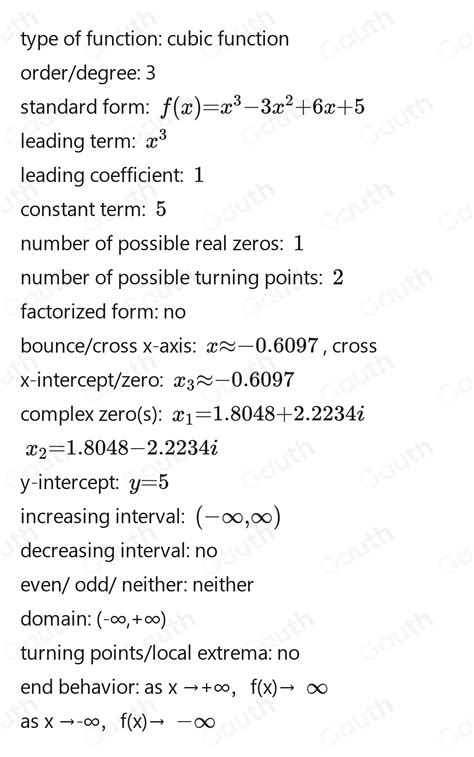 solved 6 prove that f x x 3 3x 2 6x 5 is an increasing function for all real values of x