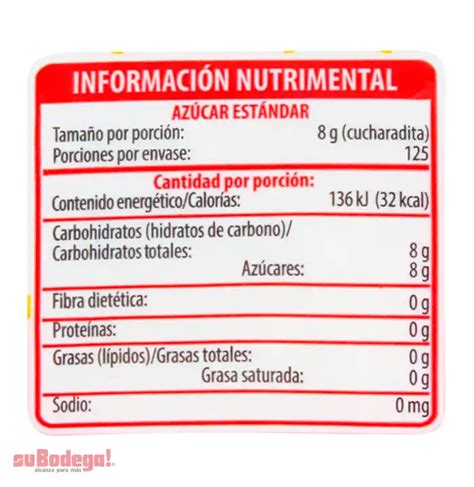 Azúcar Standard La Nuestra 1 kg suBodega alcanza para más