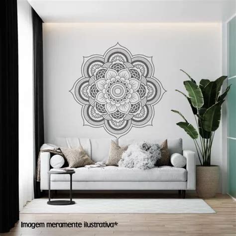 Vinilo Lojinha Da Luc Adesivo De Parede Mandala Color Blanco MercadoLibre