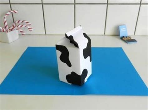 Origami MILK CARTON Made With A4 Paper Melkpak Knutselen