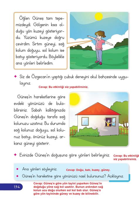 2 Sınıf Hayat Bilgisi Ata Yayıncılık Sayfa 194 Cevapları