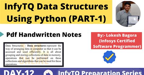 infytq data structures using python part 1 notes handwritten notes pdf