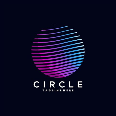 Diseño de logotipo abstracto del círculo Vector Premium