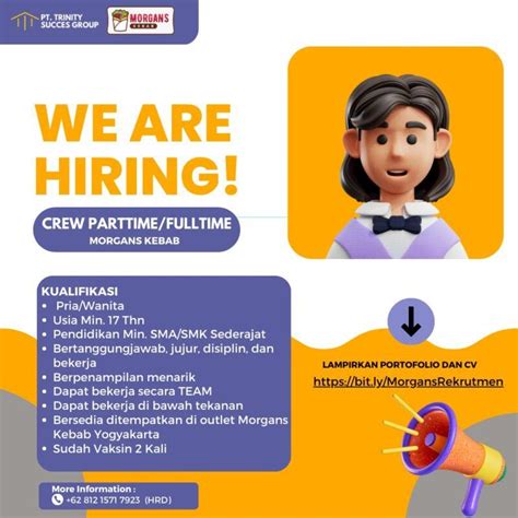 Lowongan Kerja Crew Part Time Full Time Di PT Trinity Succes Group