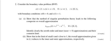 solved 2 consider the boundary value problem bvp