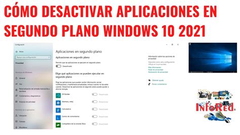 Cómo Desactivar las Aplicaciones en Segundo Plano Windows 10 2021 YouTube