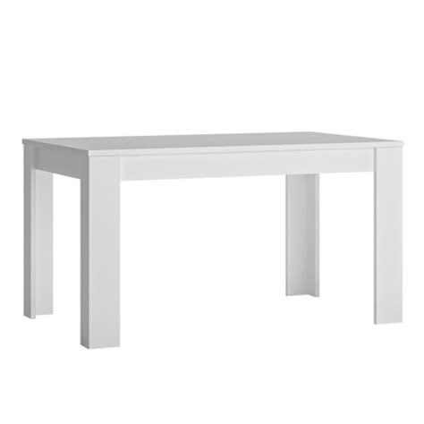 Lyon 140cm Extending High Gloss Dining Table In White Furniture In
