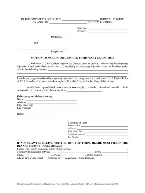 Motion To Dismiss Template Word