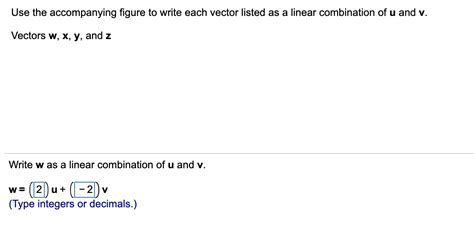 solved use the accompanying figure to write each vector